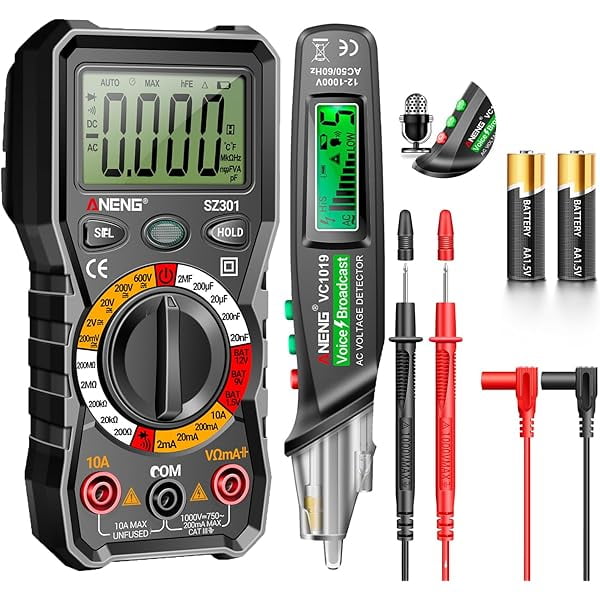 TAOOHU Multimeter Tester,Non Contact Voltage Tester,Amp Ohm Volt Meter ...