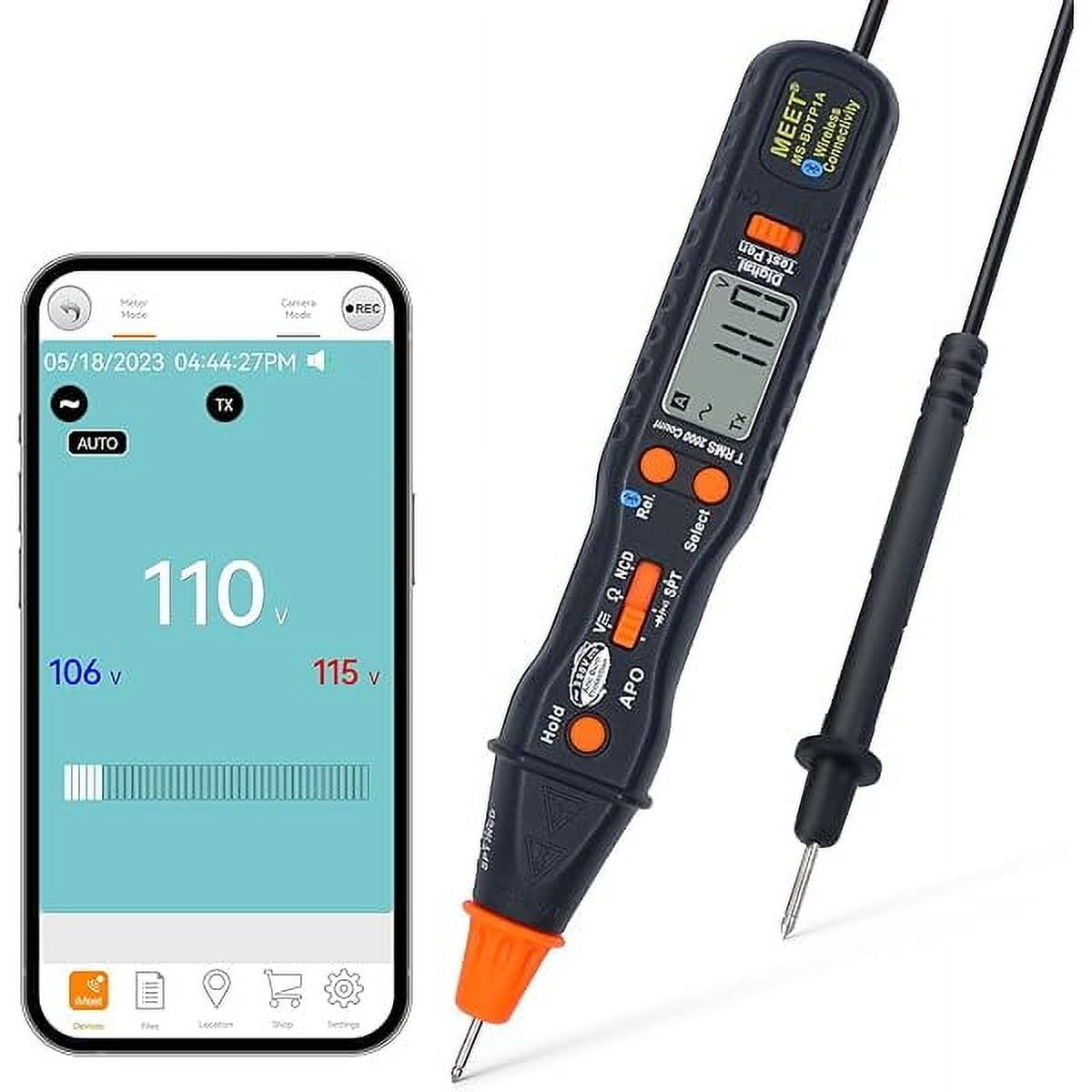 TAOOHU Pen Type Digital Multimeter with Bluetooth,MEET 2000 Counts Auto ...