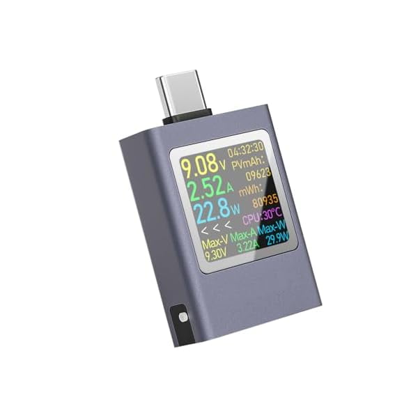 TAOOHU USB C Power Meter,Digital Multimeter,USB C Tester Power Meter ...