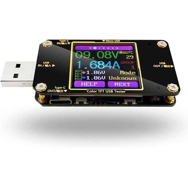 TAOOHU USB Power Meter Tester, A3 USB Tester, Type-C Current and ...