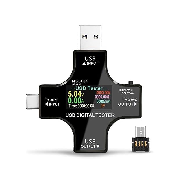 TAOOHU USB Power Meter Testers, Upgrade Multi Functional 2 in 1 Type C ...