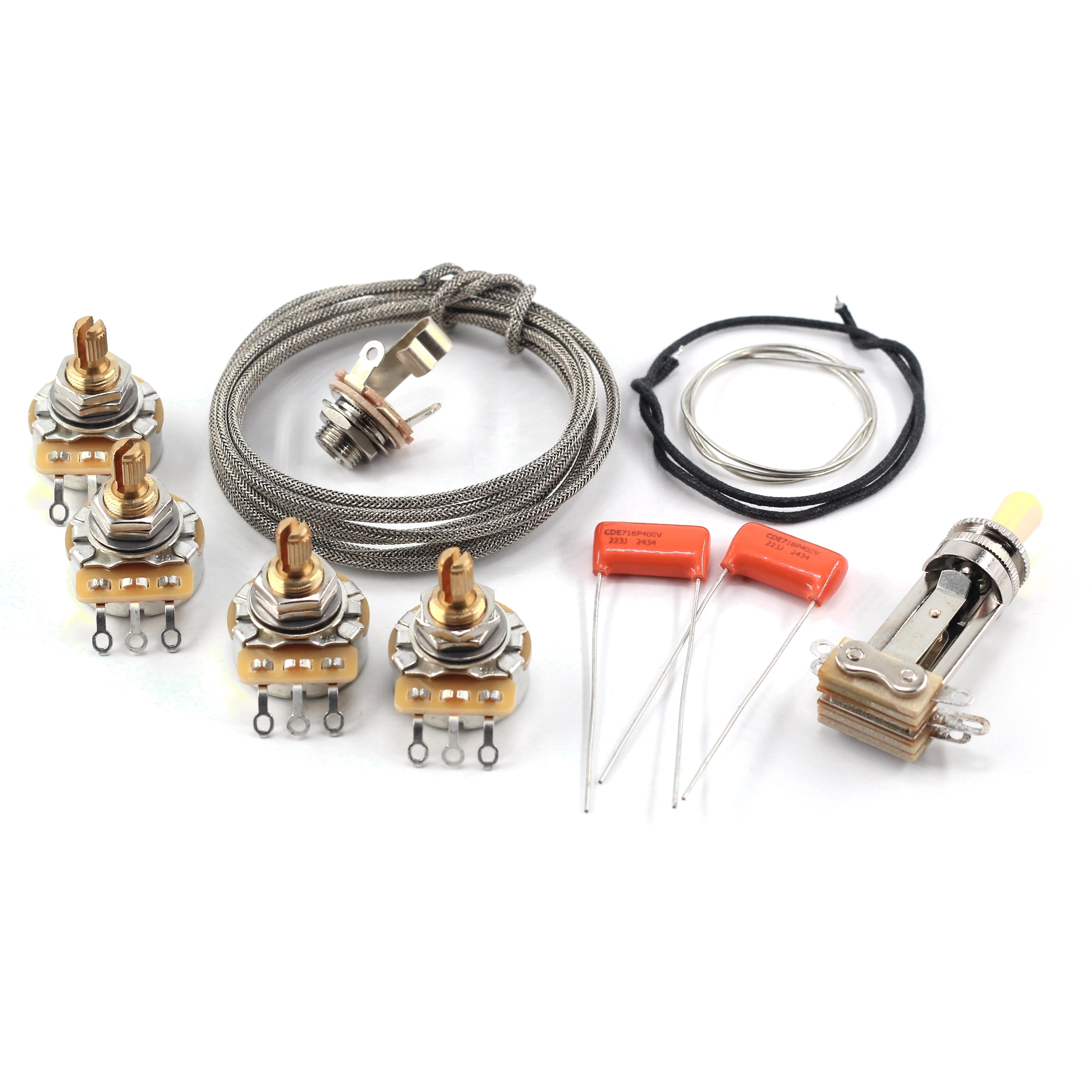 TAOT Wiring Kit for Les Paul - TAOT Custom CTS 525k Short Shaft Pots ...