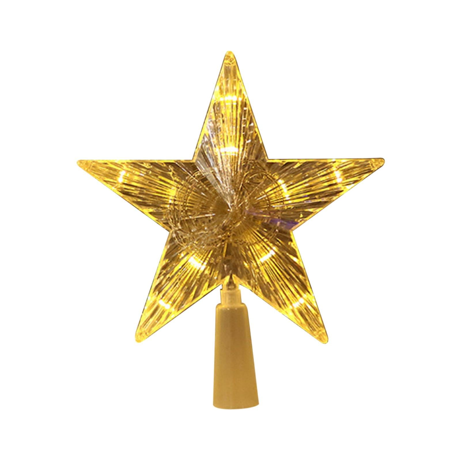 TAOZYAOYE Deals Yellow Chirstmas Tree Topper Small Star Tree Topper ...