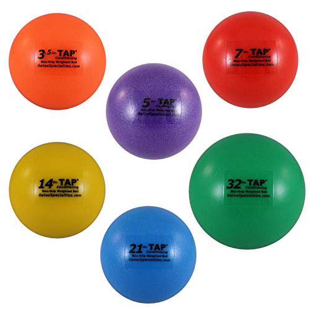 TAP Conditioning TAP Max-Grip Weighted Ball- Set of Six | Plyo Balls Used in Pitching and ...