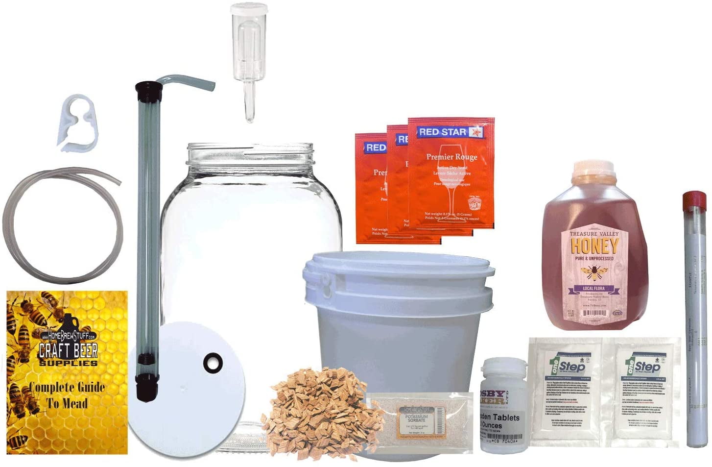 TAPCRAFT One Gallon Nano-Meadery Deluxe Mead Kit Wide Mouth Jug ...