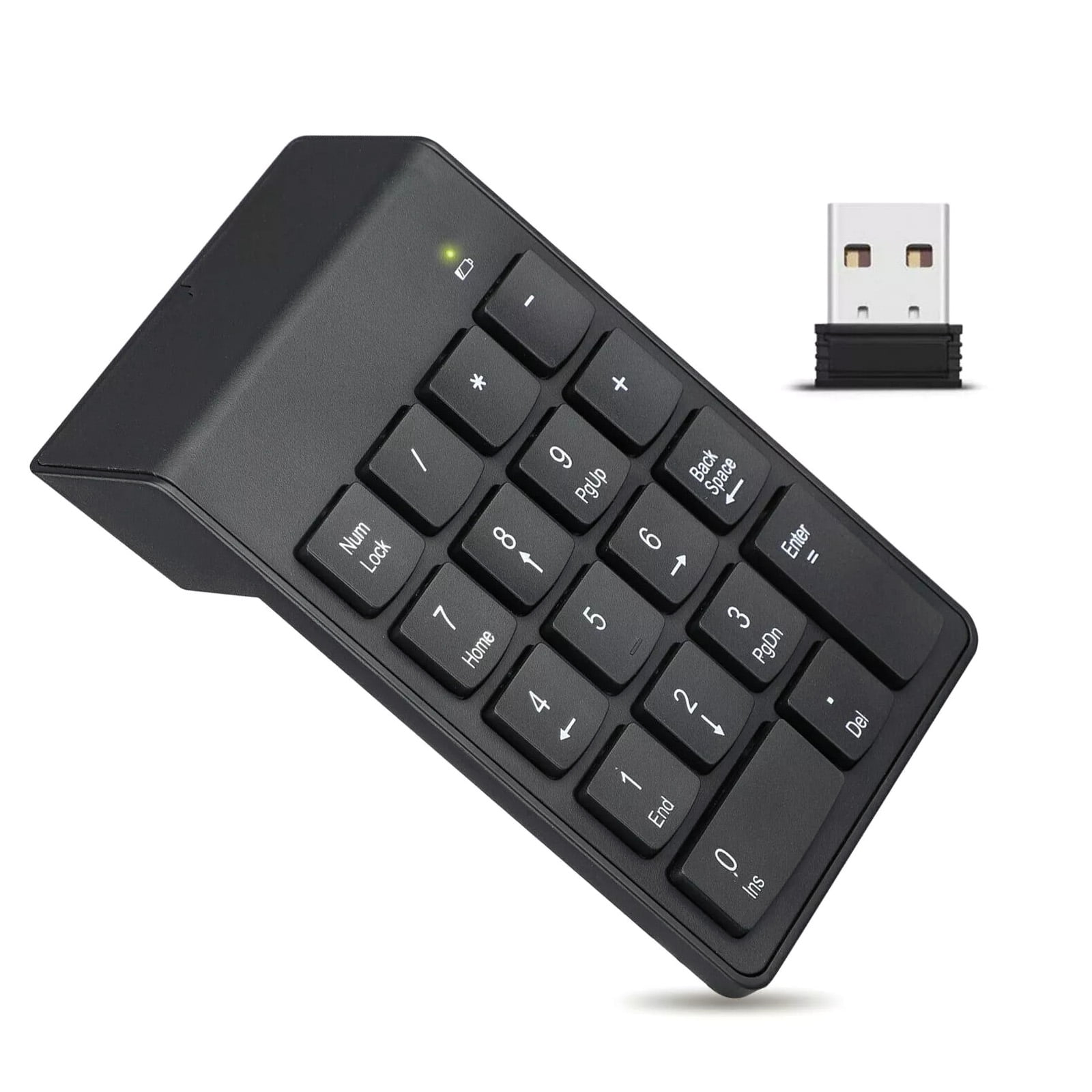 TAPDRA 2.4GHz Wireless Number Pad USB Numeric Keyboard 18 Keys for ...