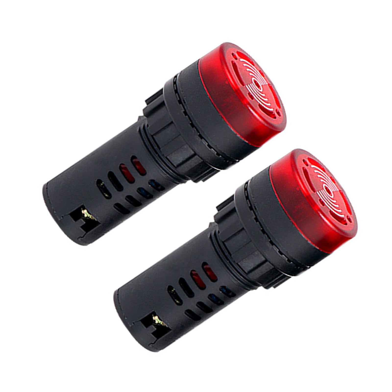 TAPDRA 2pcs AD16-22SM LED Signal Light Buzzer Alarm 12V AC/DC, Red for ...