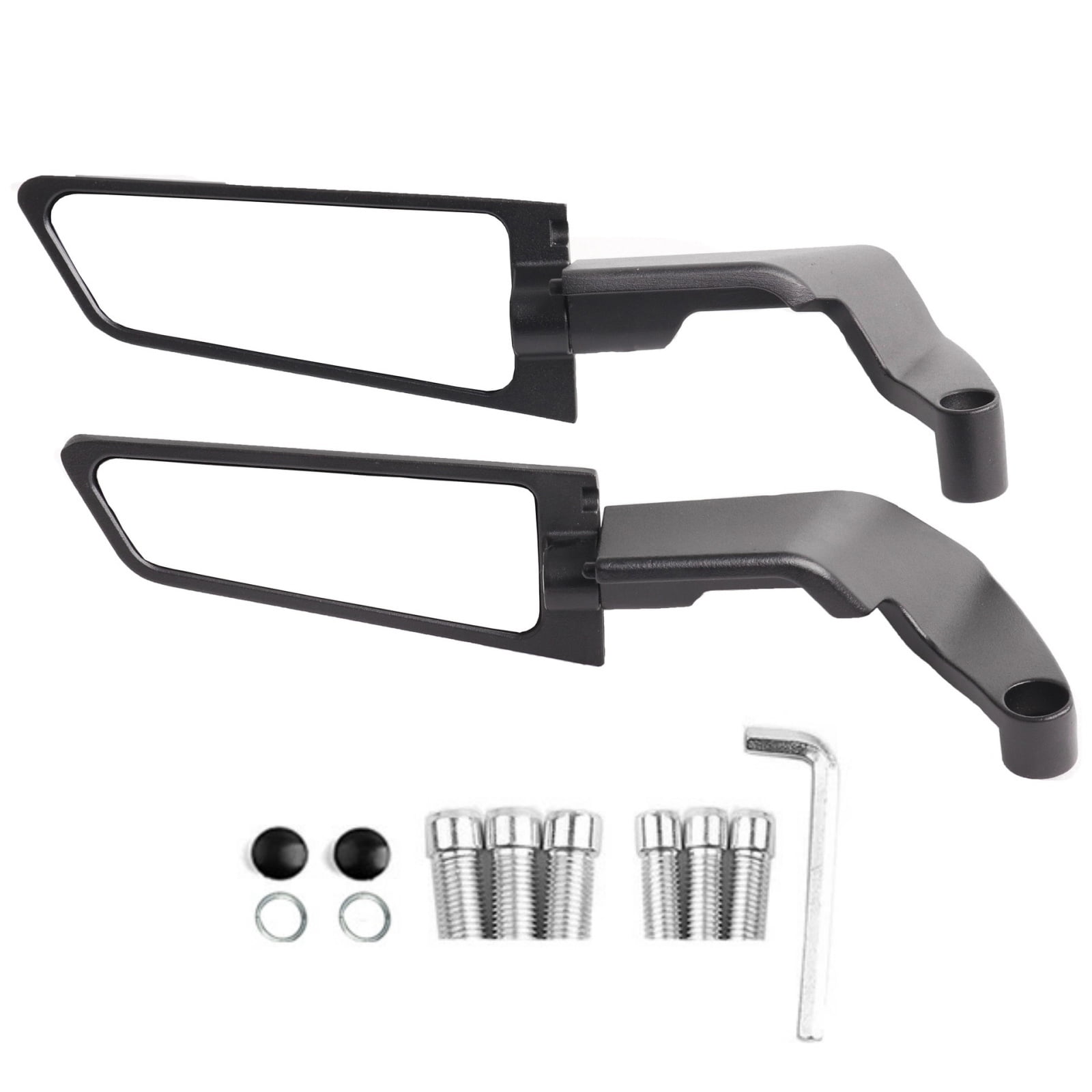 TAPDRA Black Motorcycle Mirrors Universal Fit Double Rotation for Duke ...