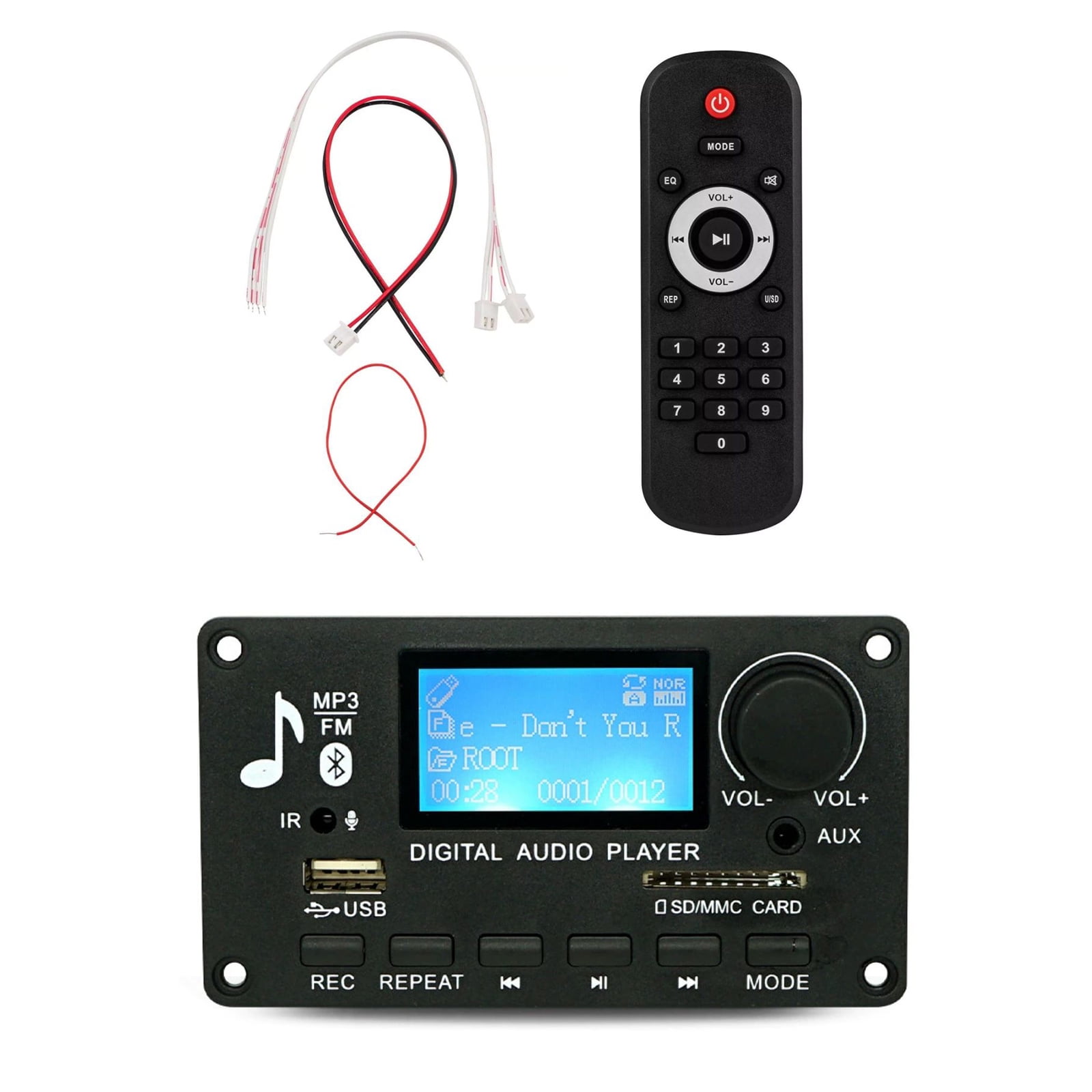 TAPDRA Bluetooth Audio Amplifier Board 2x40W 7V-25V Power Supply MP3 ...