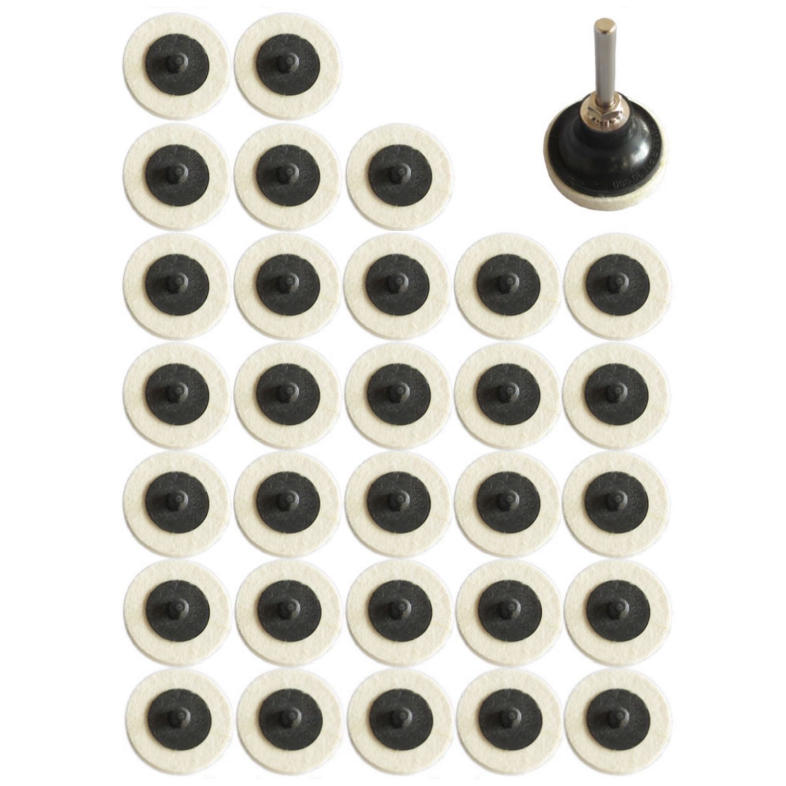 TAPDRA Buffing Wheel Set 2 Inch Wool Polishing Pads with Disc Holder ...