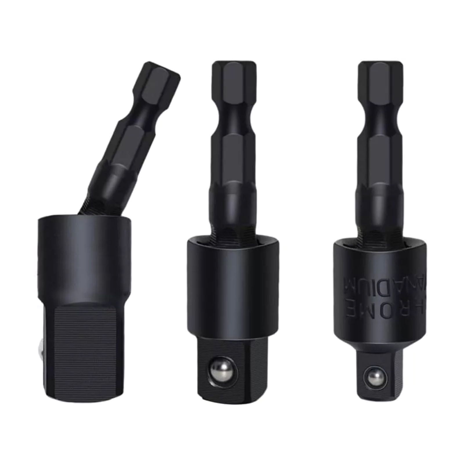 TAPDRA CR-V Steel Socket Adapter Set 1/4 3/8 1/2 Hex Shank 360 Rotation for Impact Sockets ...