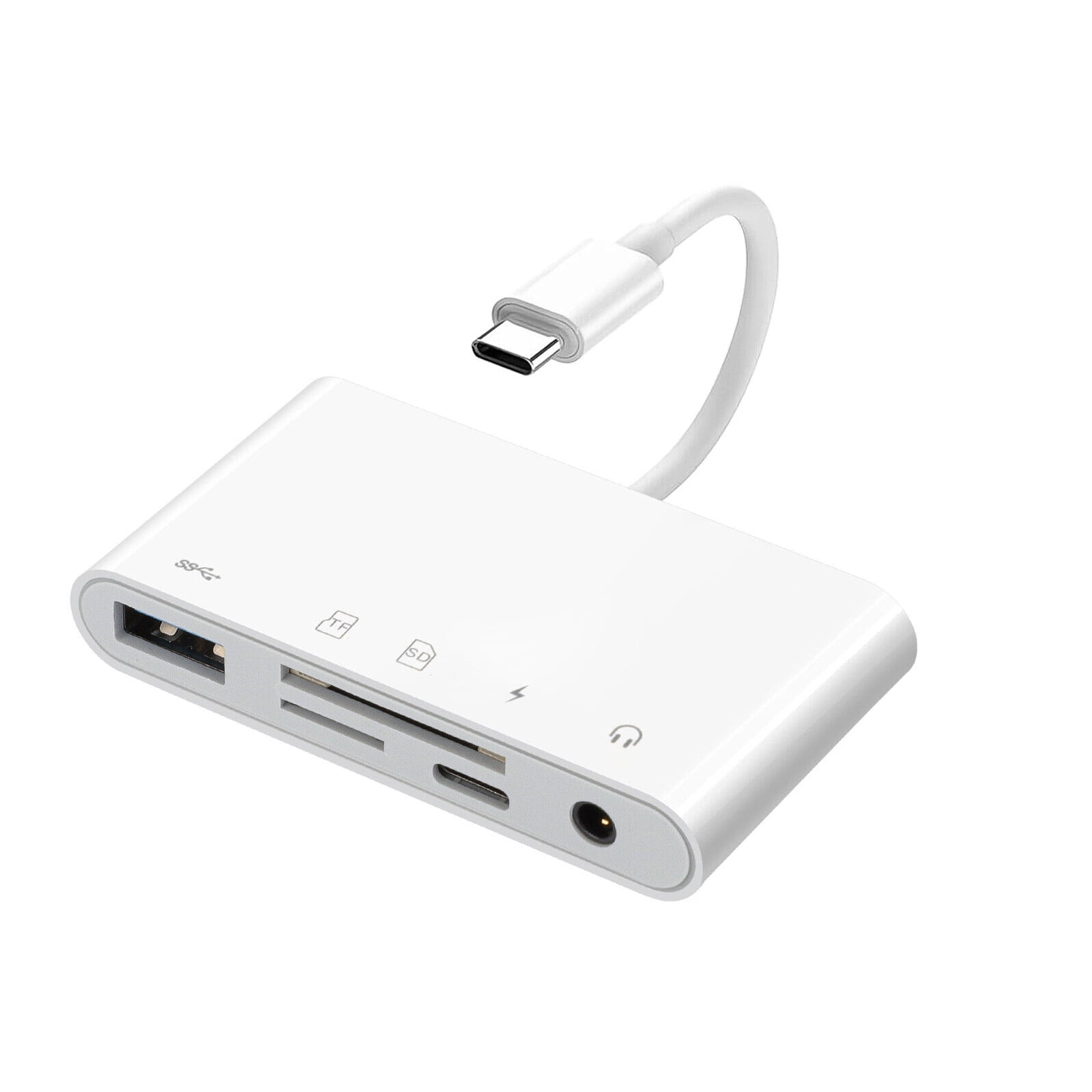 TAPDRA Compact USB-C Card Reader Versatile 5-in-1 Hub for USB-C Devices ...