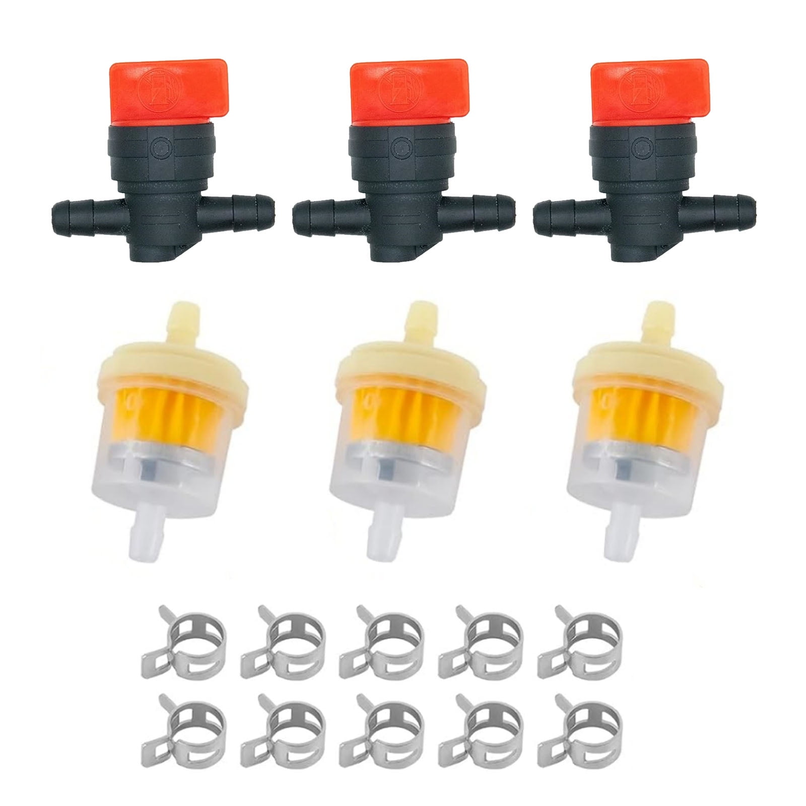 TAPDRA Inline Fuel Clamps Kit Plastic Filter Valve For Toro Cub Cad ...