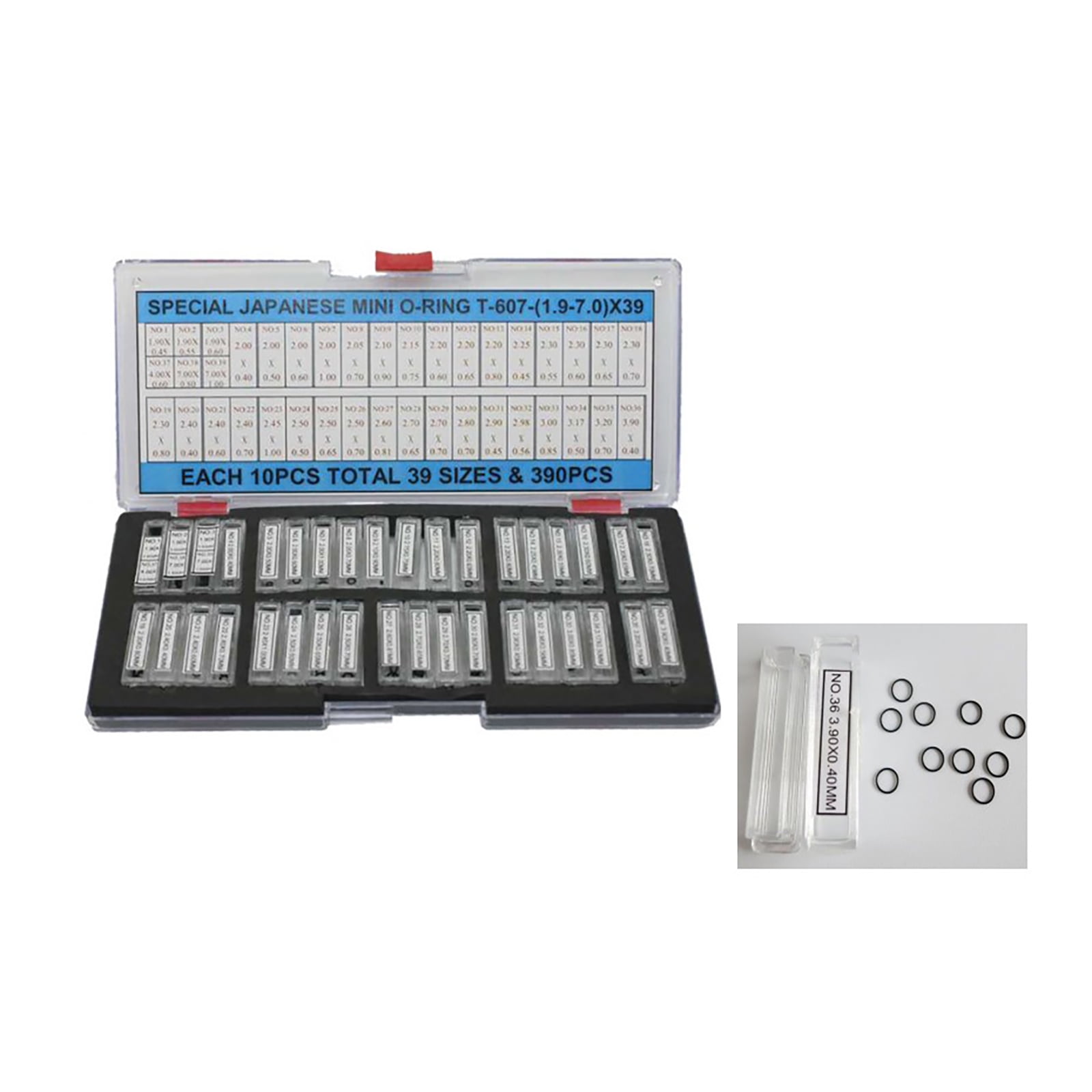 TAPDRA Part 1 Box 390PCS Watch Crown O-ring Assortment Waterproof Watch ...