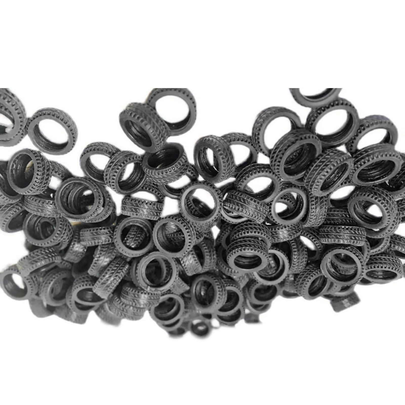 TAPDRA Store 50Pcs 1/32 Model Car Tires Rubber, 20mm Diameter, 8mm ...