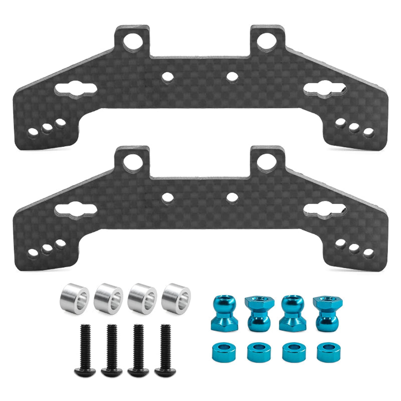 TAPDRA TT02 Carbon Fiber Shock Towers Front Rear For Improved Handling ...