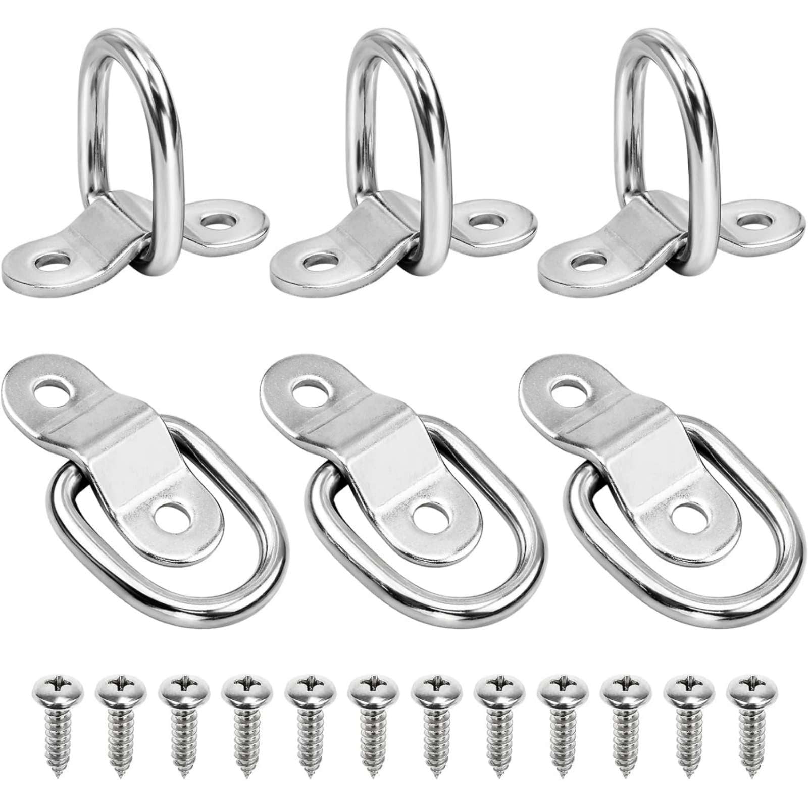 TAPDRA Tie Down D Rings 6 Pack Stainless Steel Anchors 120Kg Load ...