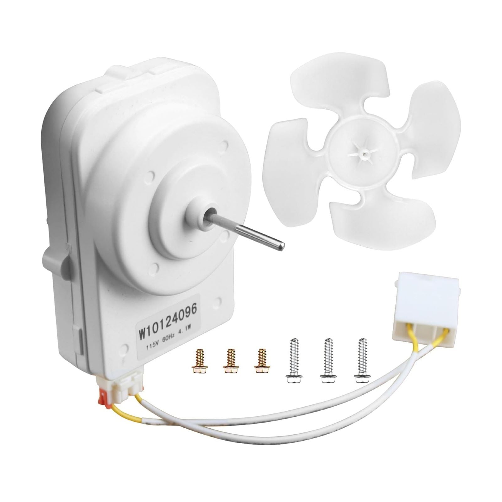 TAPDRA W10124096 Refrigerator Condenser Fan Motor for Whirlpool Kenmore 115V 60Hz Cooling System ...