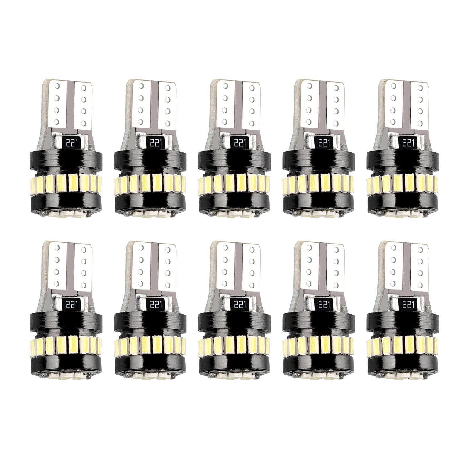 TAPDRA White LED Interior Lights for Car 10x T10 3014 21-SMD 12V Long ...