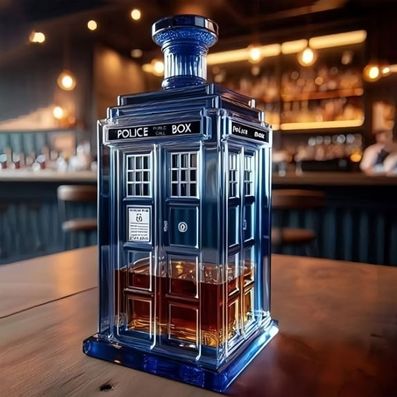 TARDIS Decanter 10Oz Blue Police Box Shape Bottle From Doctor Who Movie ...