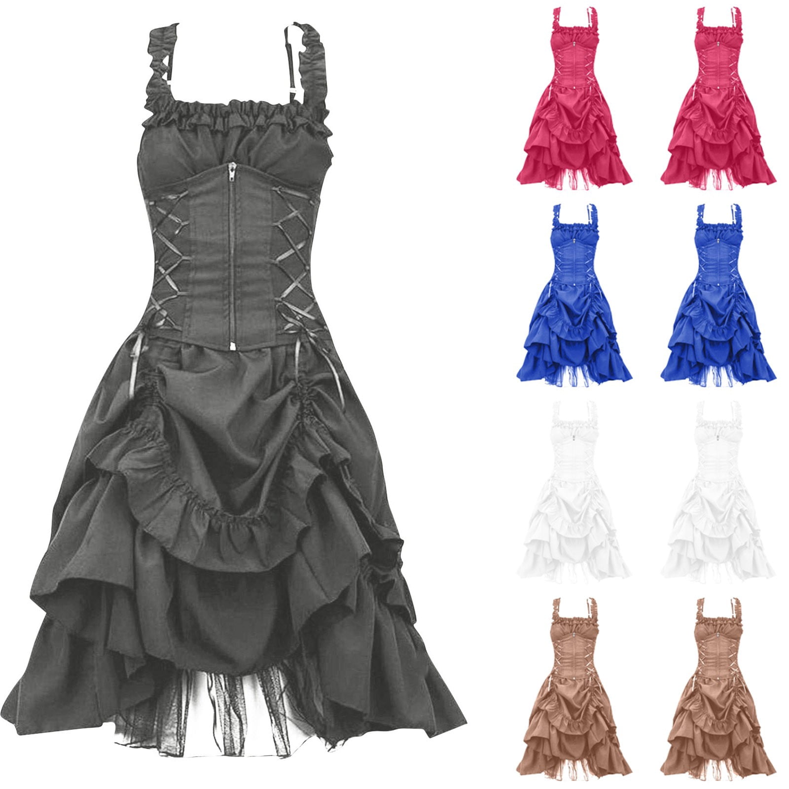 TARIENDY Womens Victoria Dresses Retro Steampunk Dress Renaissance ...