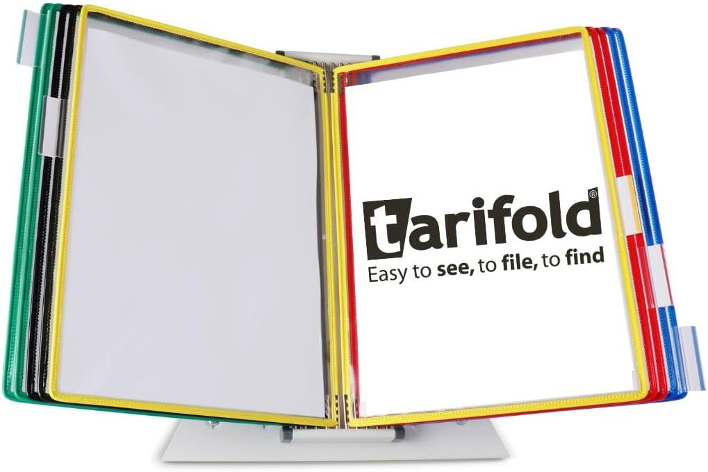 TARIFOLD Desktop Reference and Display System, 10 Double-Sided Pockets ...