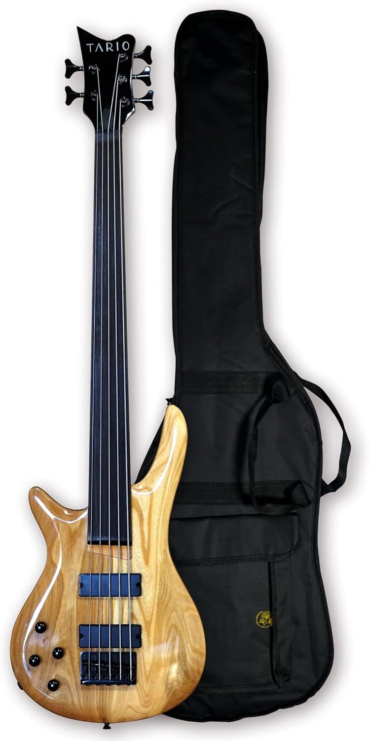 TARIO Left-handed Fretless 5 String Electric Bass Bolt_On Maple Neck ...