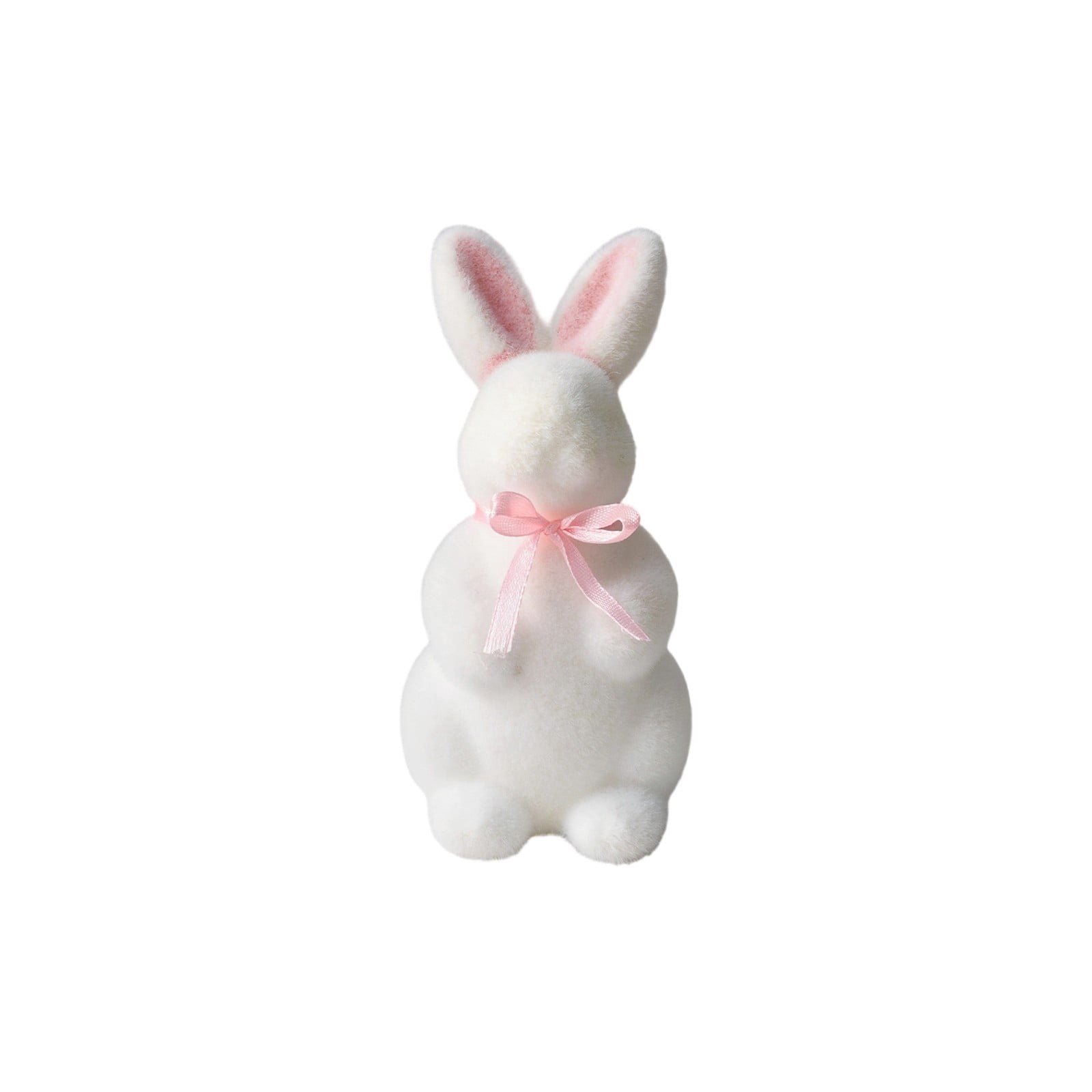 TAROFISH Flocked Bunny Figurines with Bow Tie 8" Easter Decorations ...