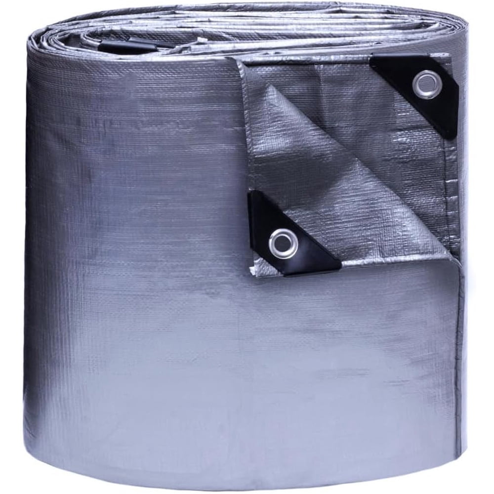 TARP SUPPLY Inc 12' x 24' Heavy Duty Silver Poly Tarp with Aluminum ...