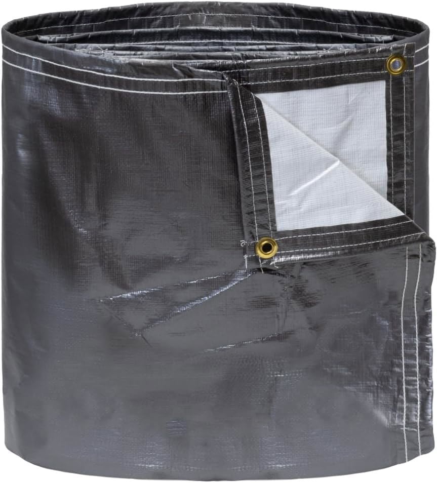 TARP SUPPLY Inc. 20' x 20' Super Heavy Duty 12 Mil Poly Tarp | Silver ...