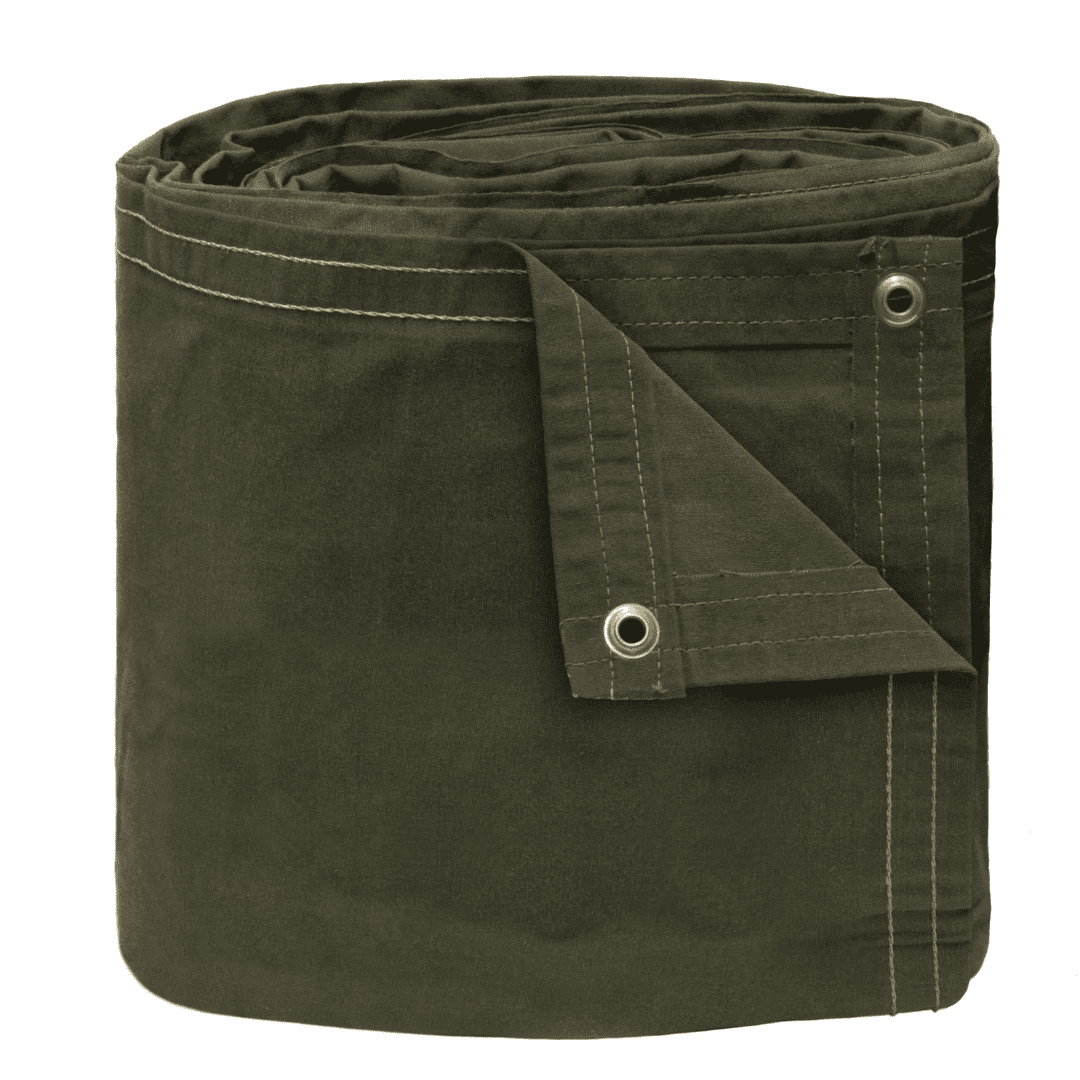 TARP SUPPLY Inc.5'x7'Fire Retardant Canvas Tarp with Brass Grommets ...