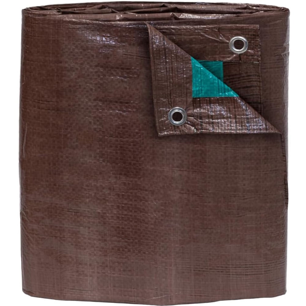 6'x8' 5 Mil Brown/Green Poly Tarp - Lightweight Waterproof Tarpaulin ...
