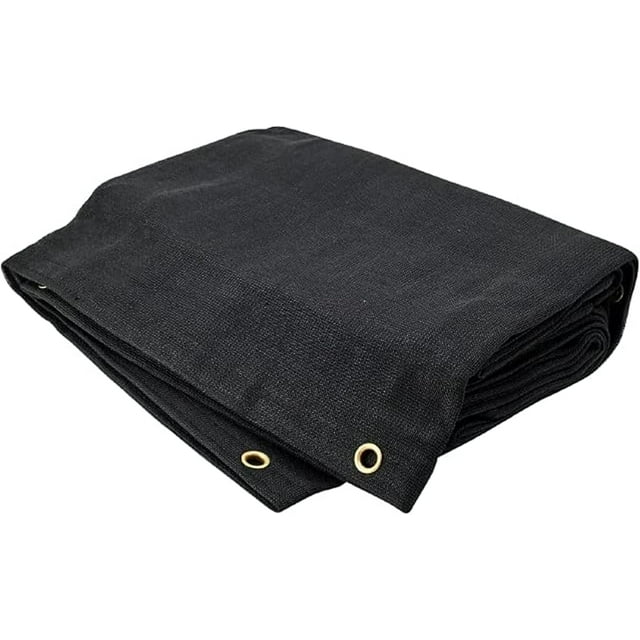 TARPS NOW 50 Mil Black Mesh Shade Tarps, (12' x 48') Heavy-Duty UV ...