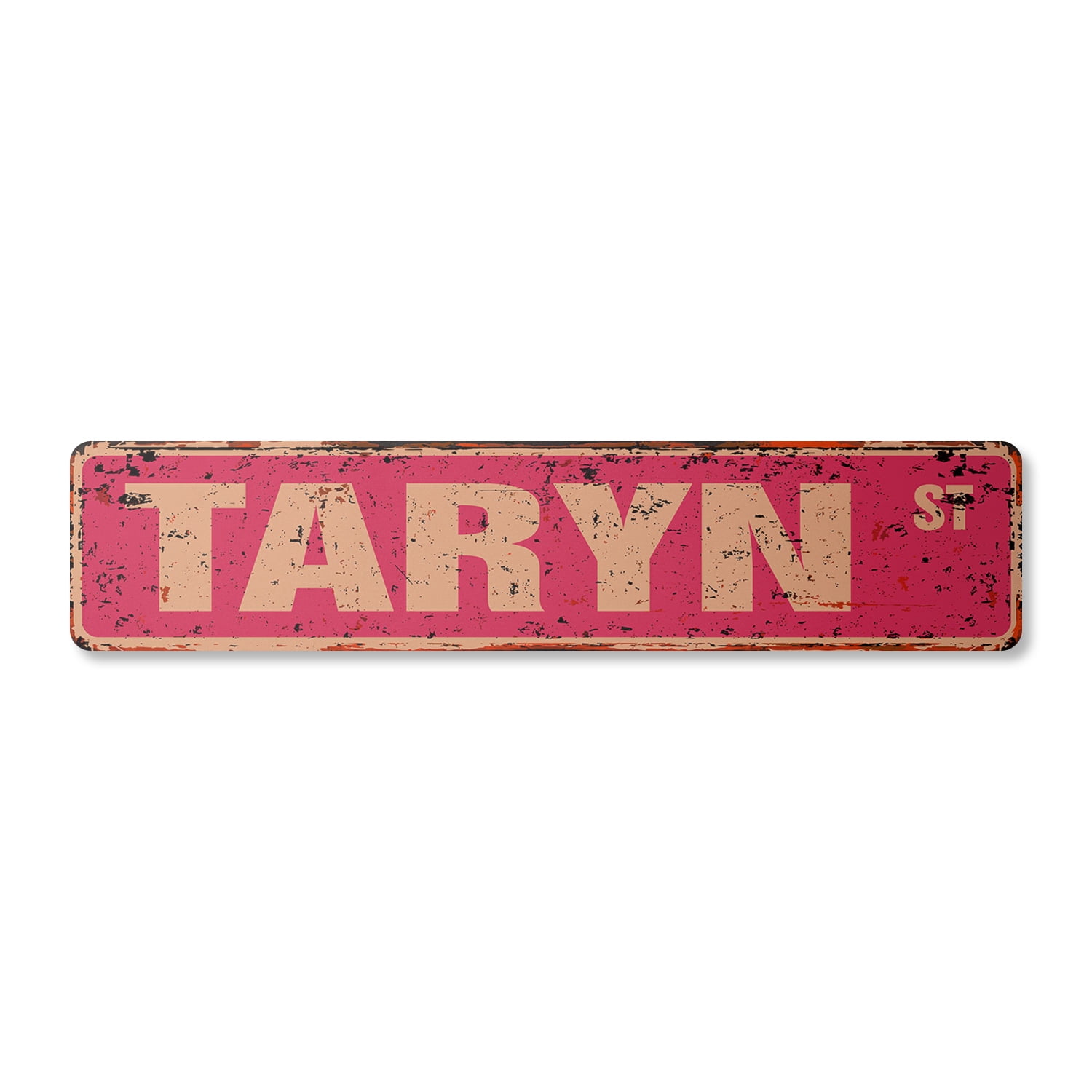 TARYN Vintage Plastic Street Sign Childrens Name Room Sign | Indoor ...