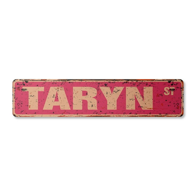 TARYN Vintage Plastic Street Sign Childrens Name Room Sign | Indoor ...