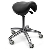TASALON Saddle Stool - Ergonomic Chair with Wheels for Kitchen, Salon, Spa, Tattoo - Black ...