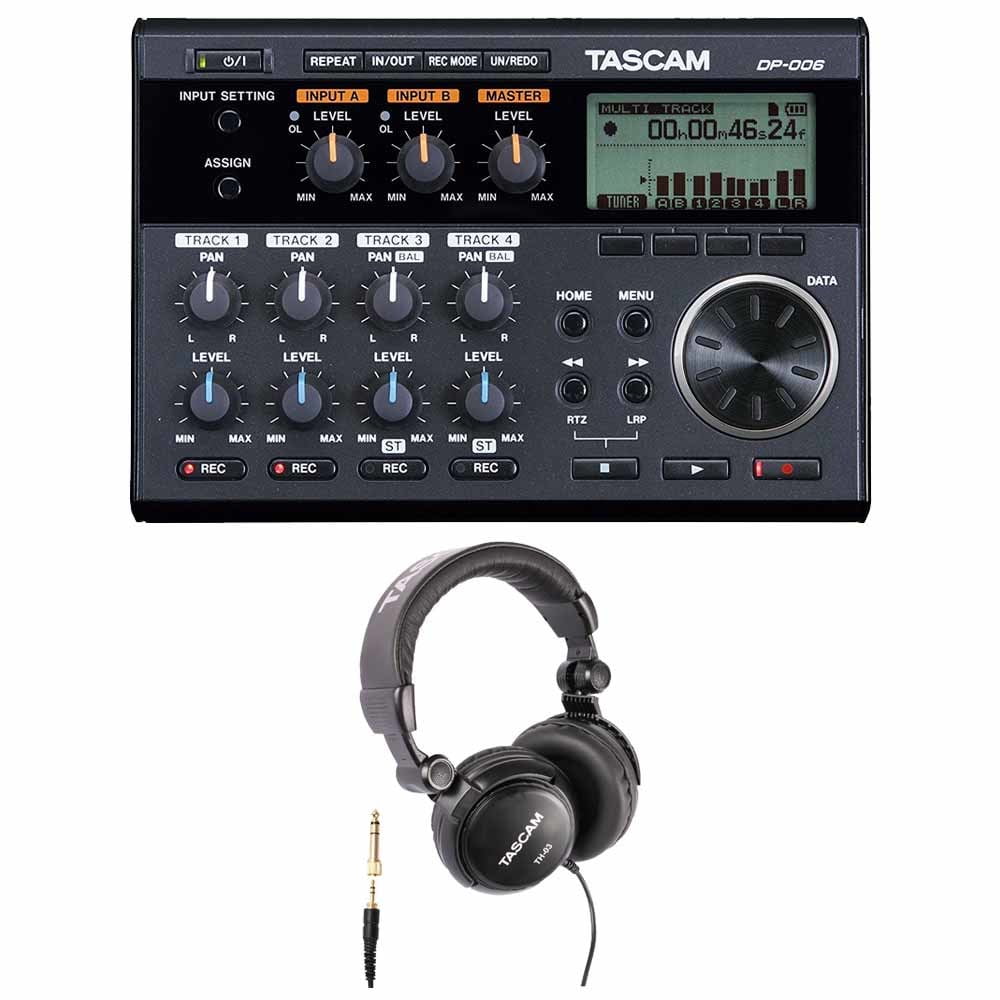TASCAM DP-006 Digital 6-Track Portable Recorder with Headphones ...