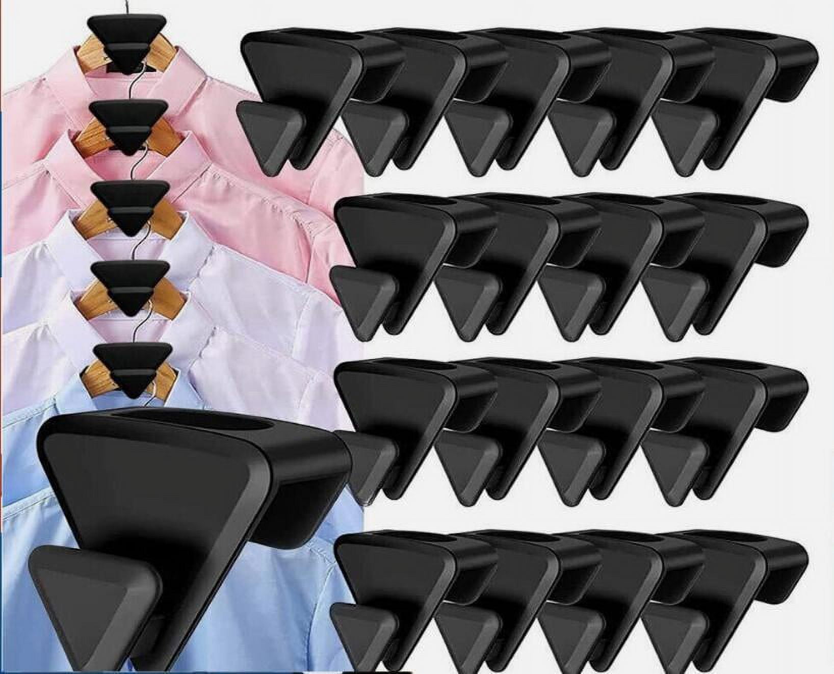 TASHHAR 100PCS Clothes Hanger Connector Hooks Closet Organizer Space ...