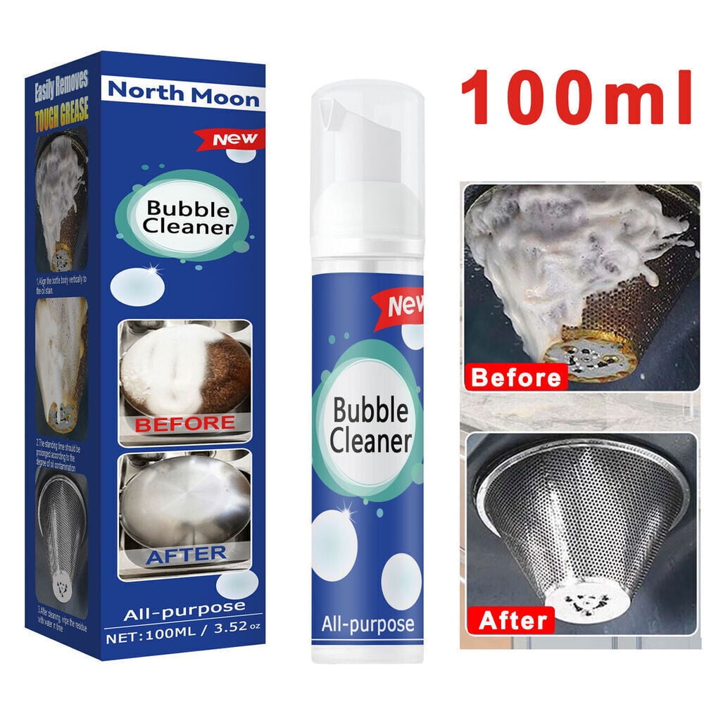 TASHHAR 2 PCS All-Purpose Cleaner Splash Foam Spray Cleaning Bubble for ...