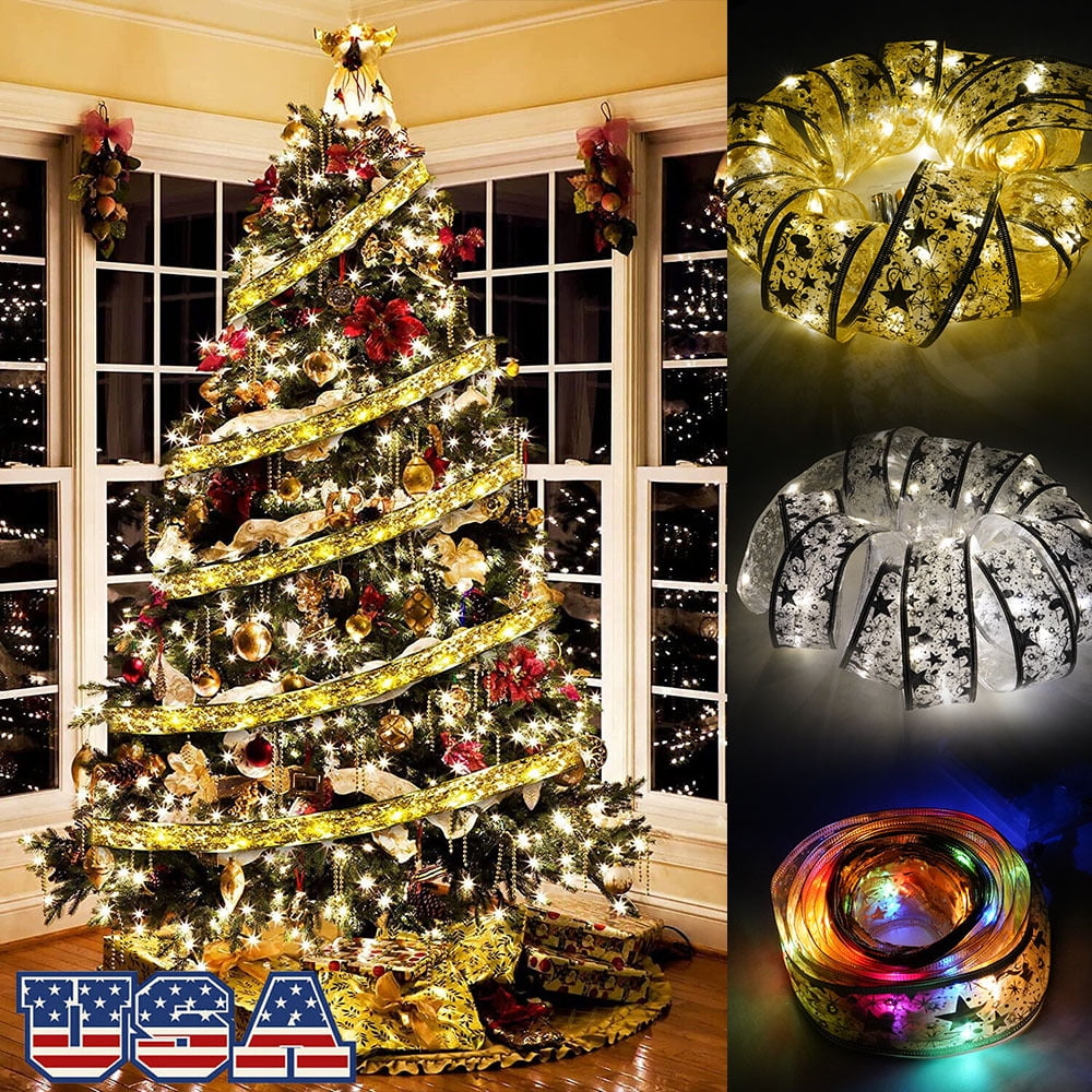 TASHHAR Christmas Lights 50 Led Light Strip 16.4FT Fairy String Lights ...