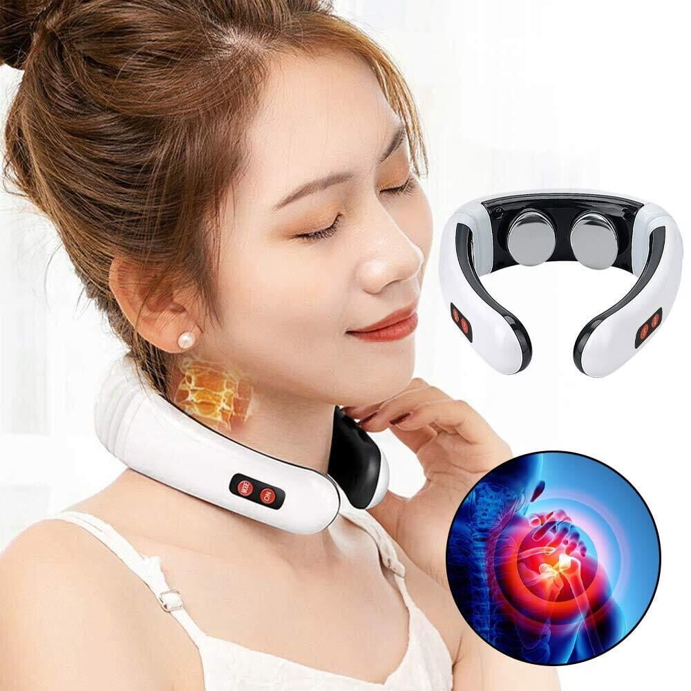 TASHHAR Electric Neck Massager Pulse Body Shoulder Muscle Relax Relieve ...