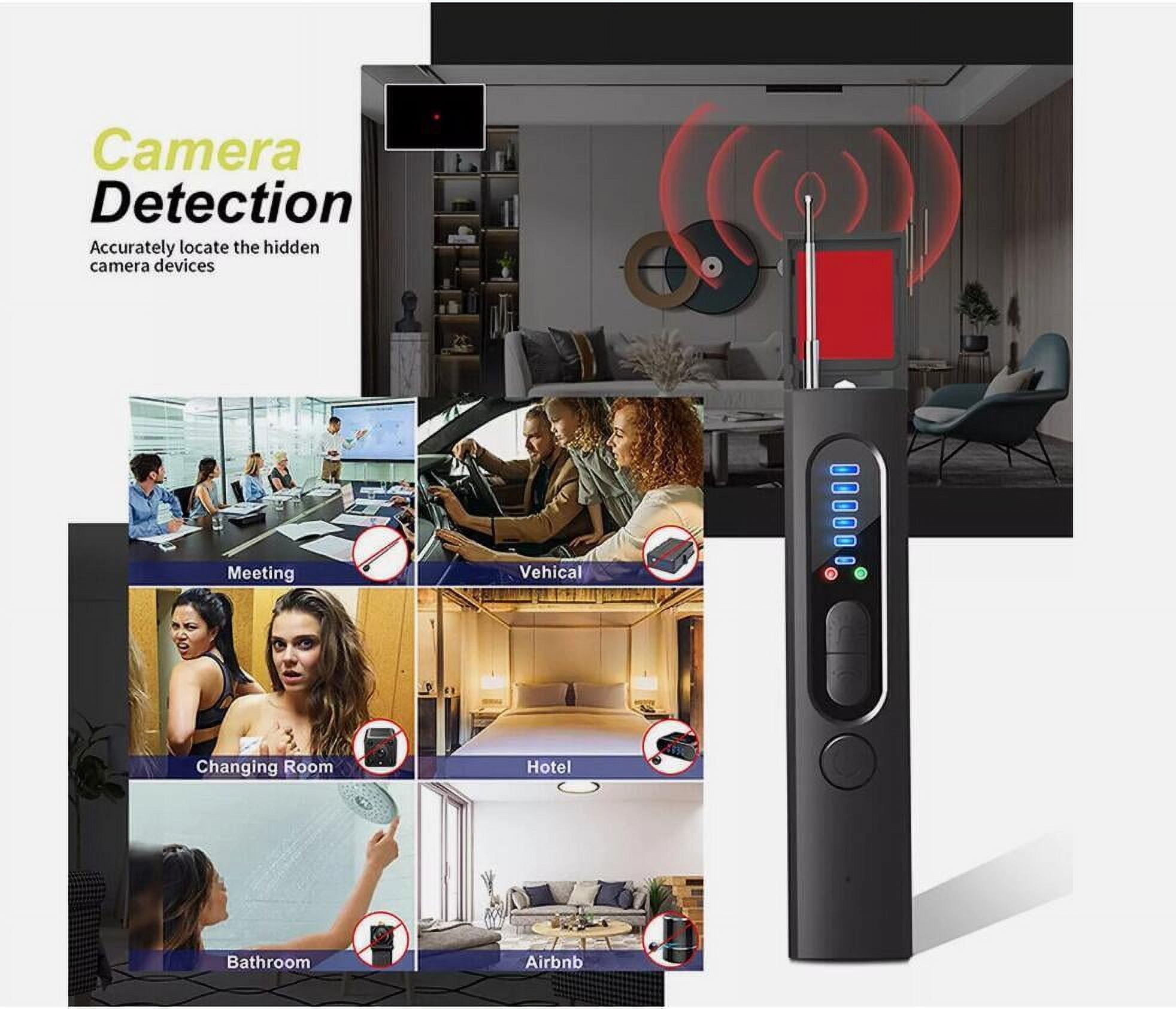 TASHHAR Hidden Camera Detectors Wireless Anti Spy Camera Finder Prevent ...
