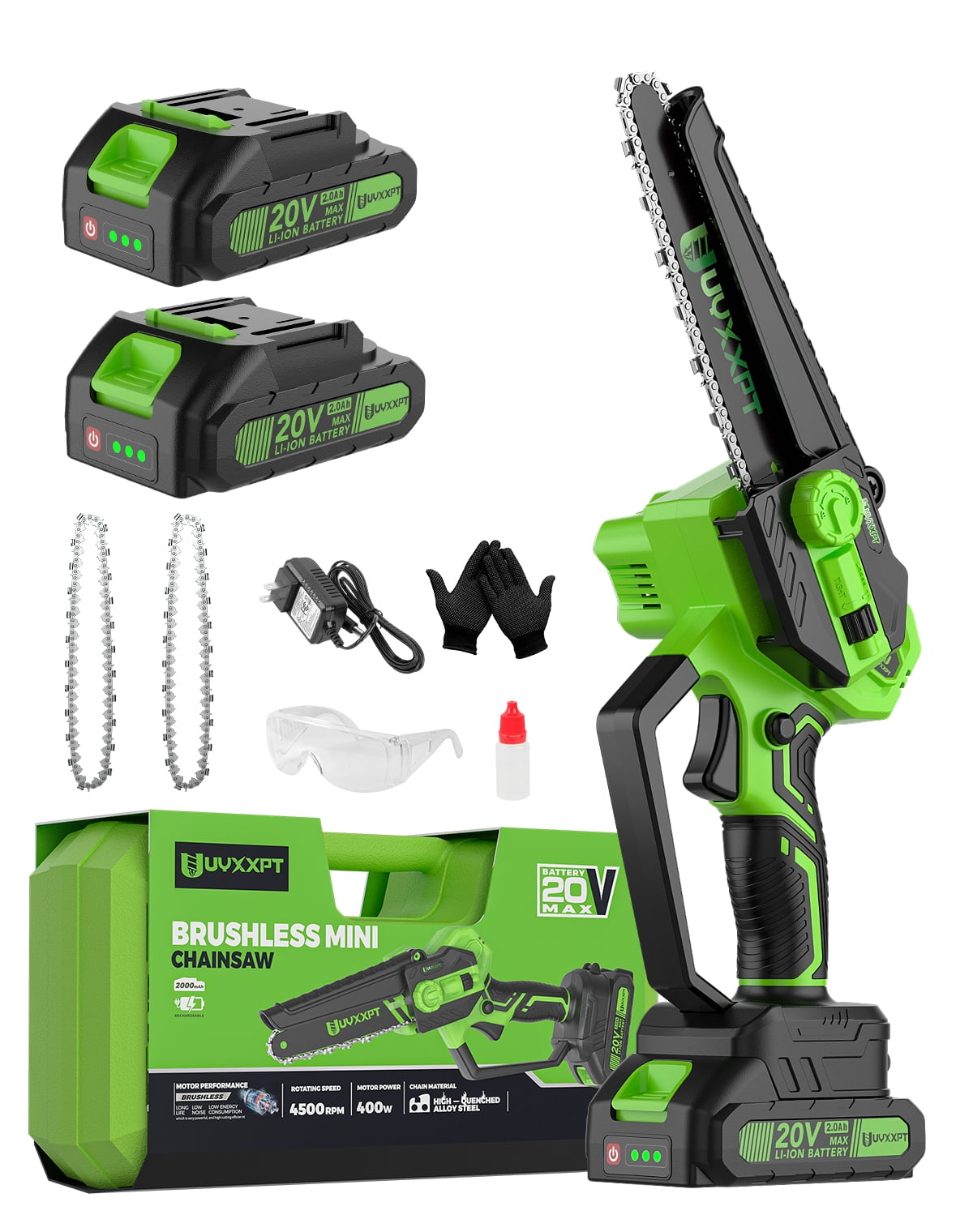 TASHHAR Mini Electric Chainsaw 4 Inch 24V Battery Powered Outdoor ...