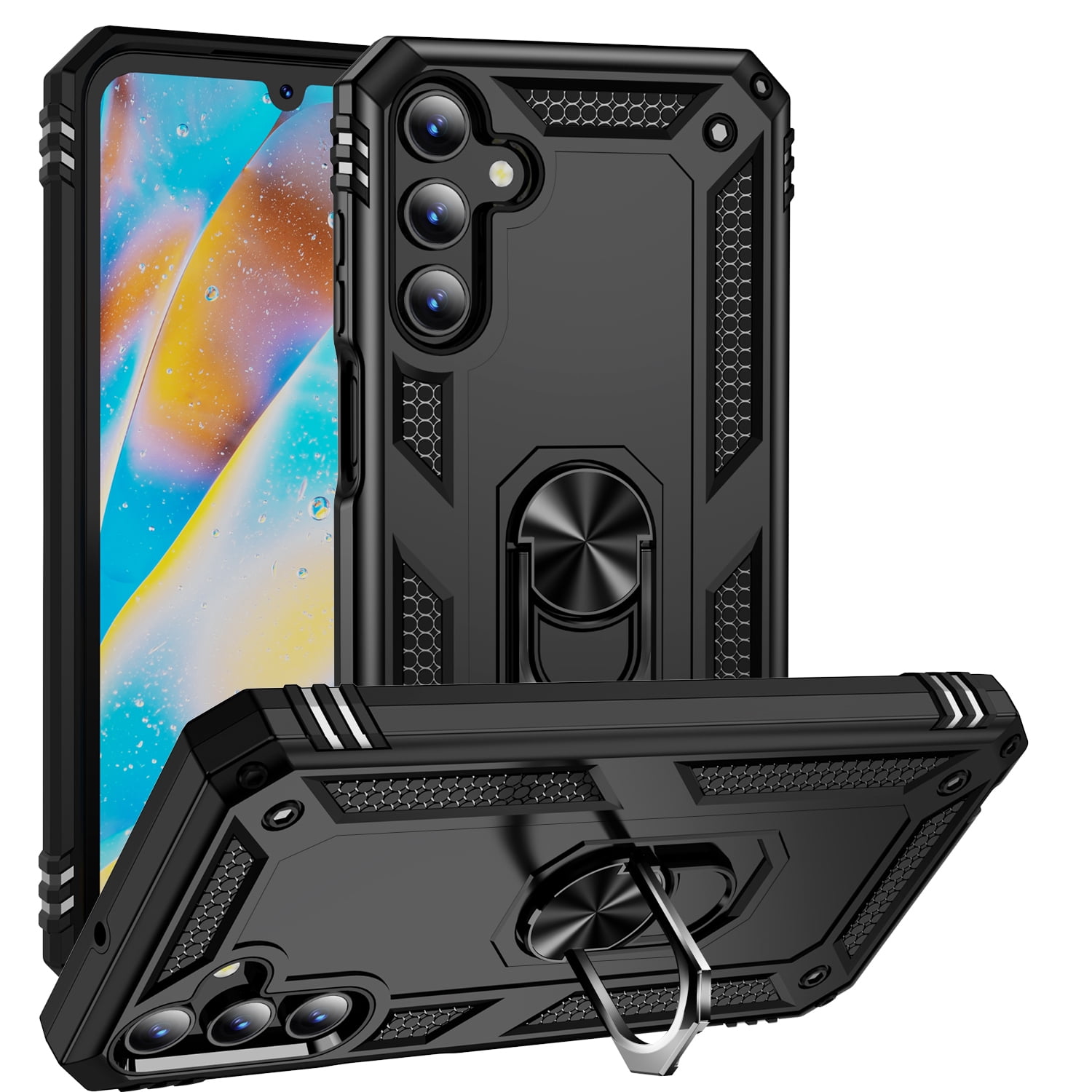 TASHHAR Samsung Galaxy A15 5G Case with Magnetic Ring Mount Kickstand ...