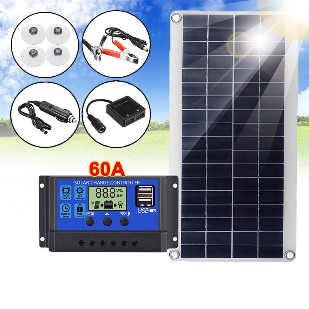 TASHHAR Solar Panel Kit with 60A Controller 12V Battery Charger ...