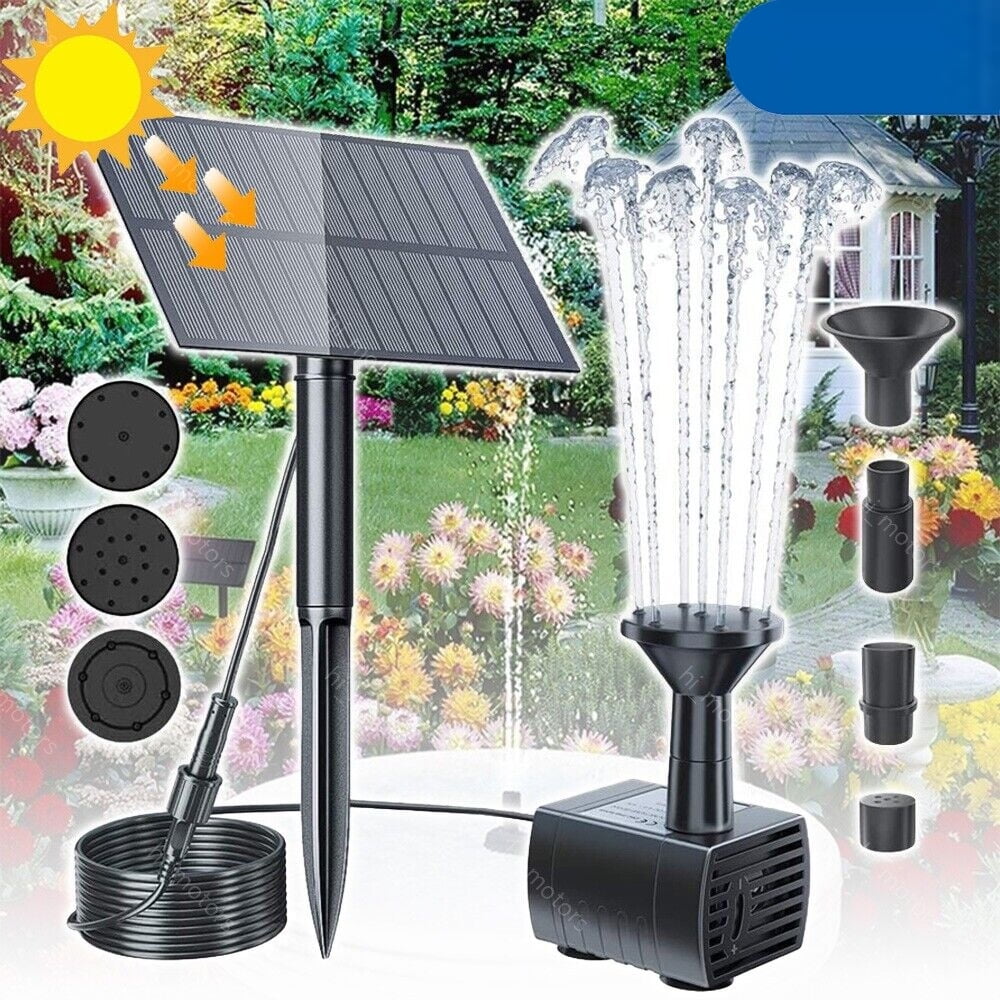TASHHAR Solar Water Fountain Pump Submersible Floating Bird Bath Pond ...