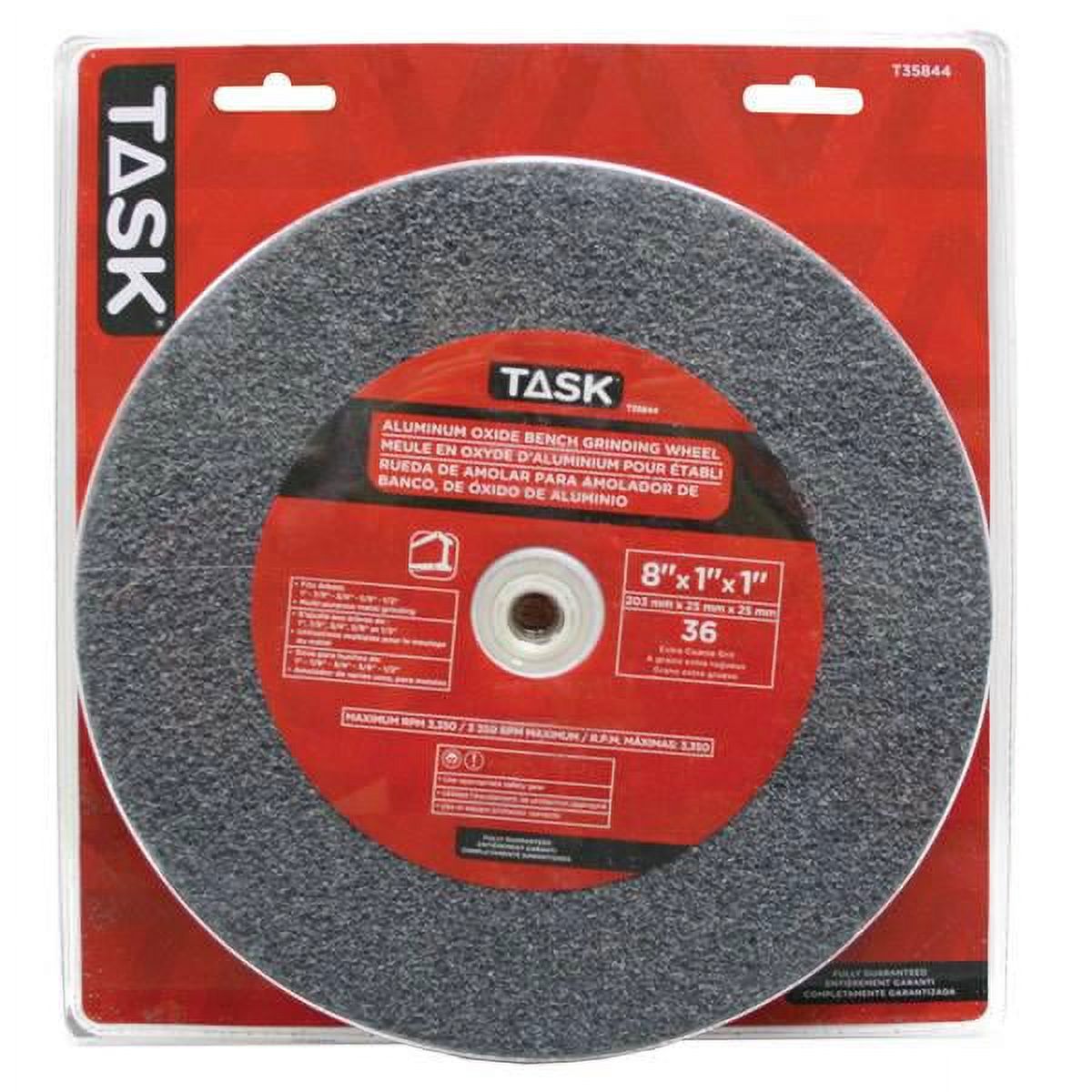 TASK TASK 8 x 1 Aluminum Oxide Grinding Wheel with 1 arbour hole - 36 ...