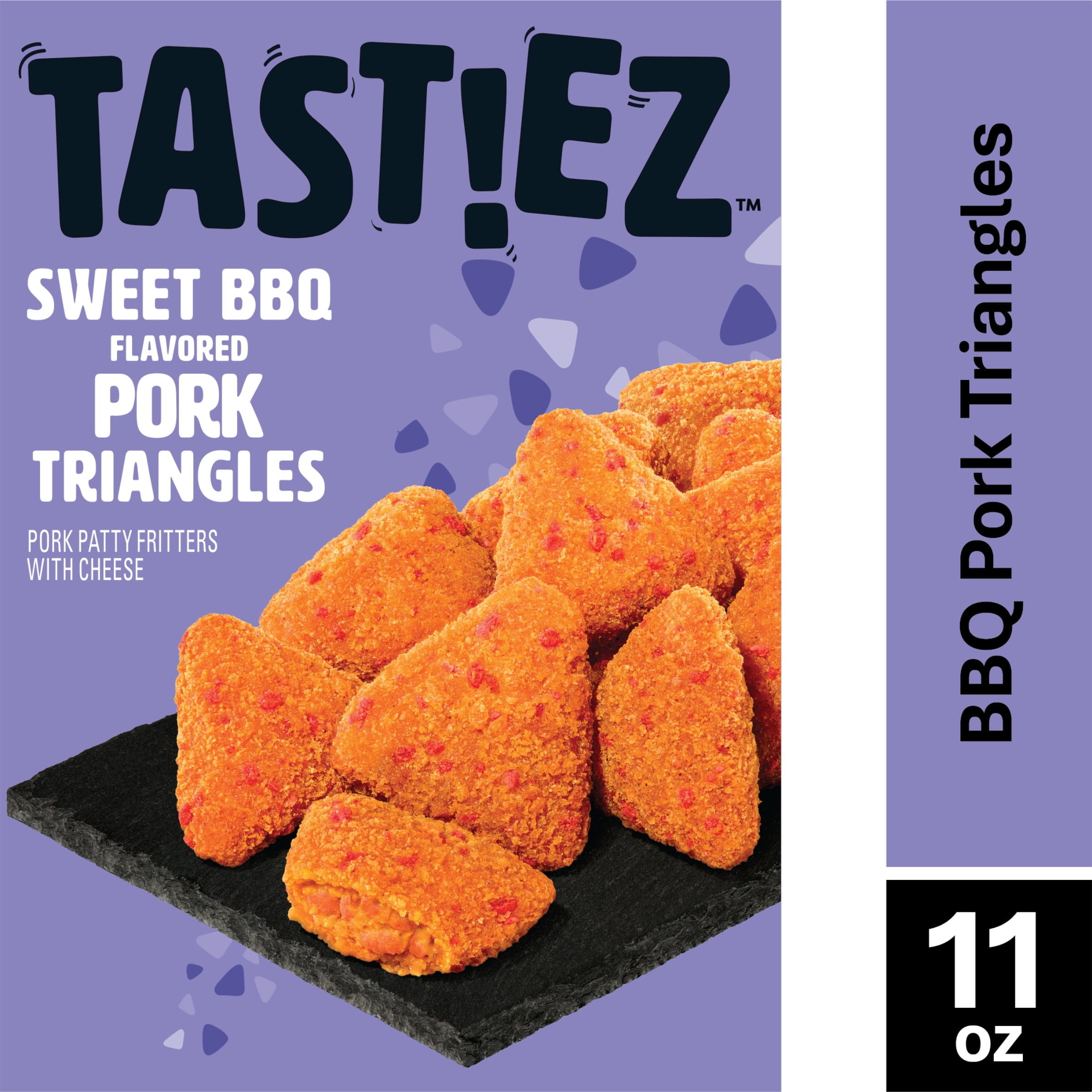 TAST!EZ Breaded Sweet BBQ Pork Triangles, 11 Ounces, TASTIEZ Frozen ...