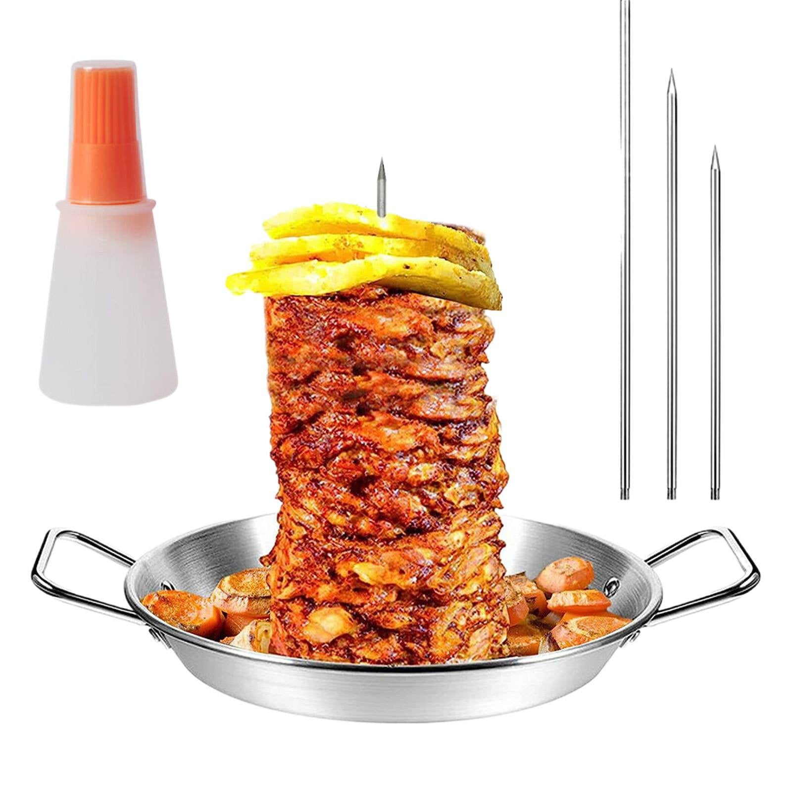 TASTAN Gyro Pan with Skewer for Oven, 304 Stainless Vertical Skewer ...