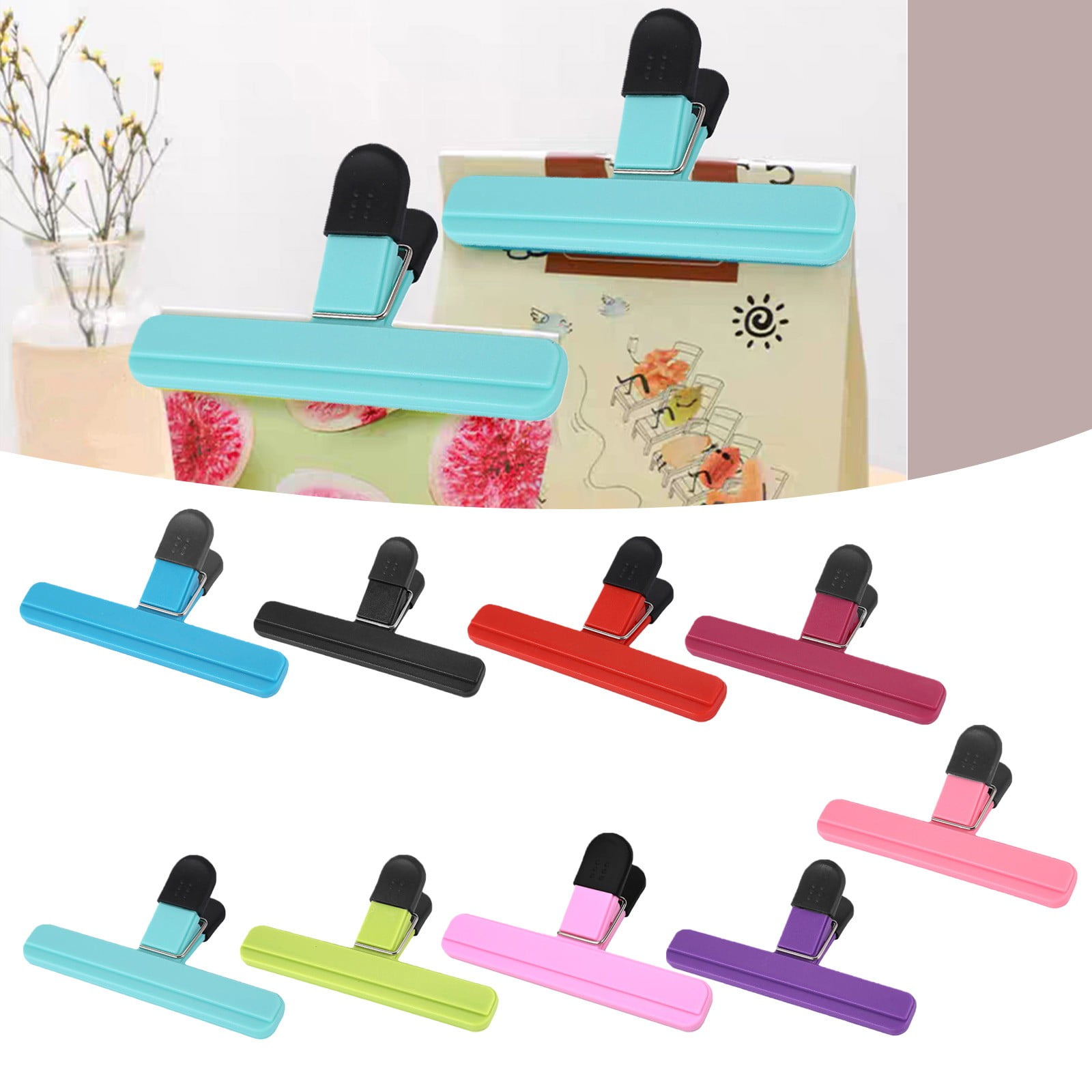 TASTAN Large Bag Clips, Large Snack Sealing Clips - Extra-Size Plastic ...